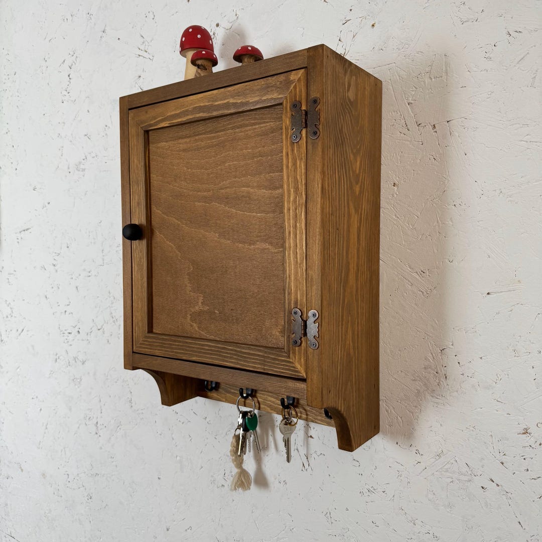 Wall Mounted Key Holder With Shelf – Entryway Organizer for Keys ...