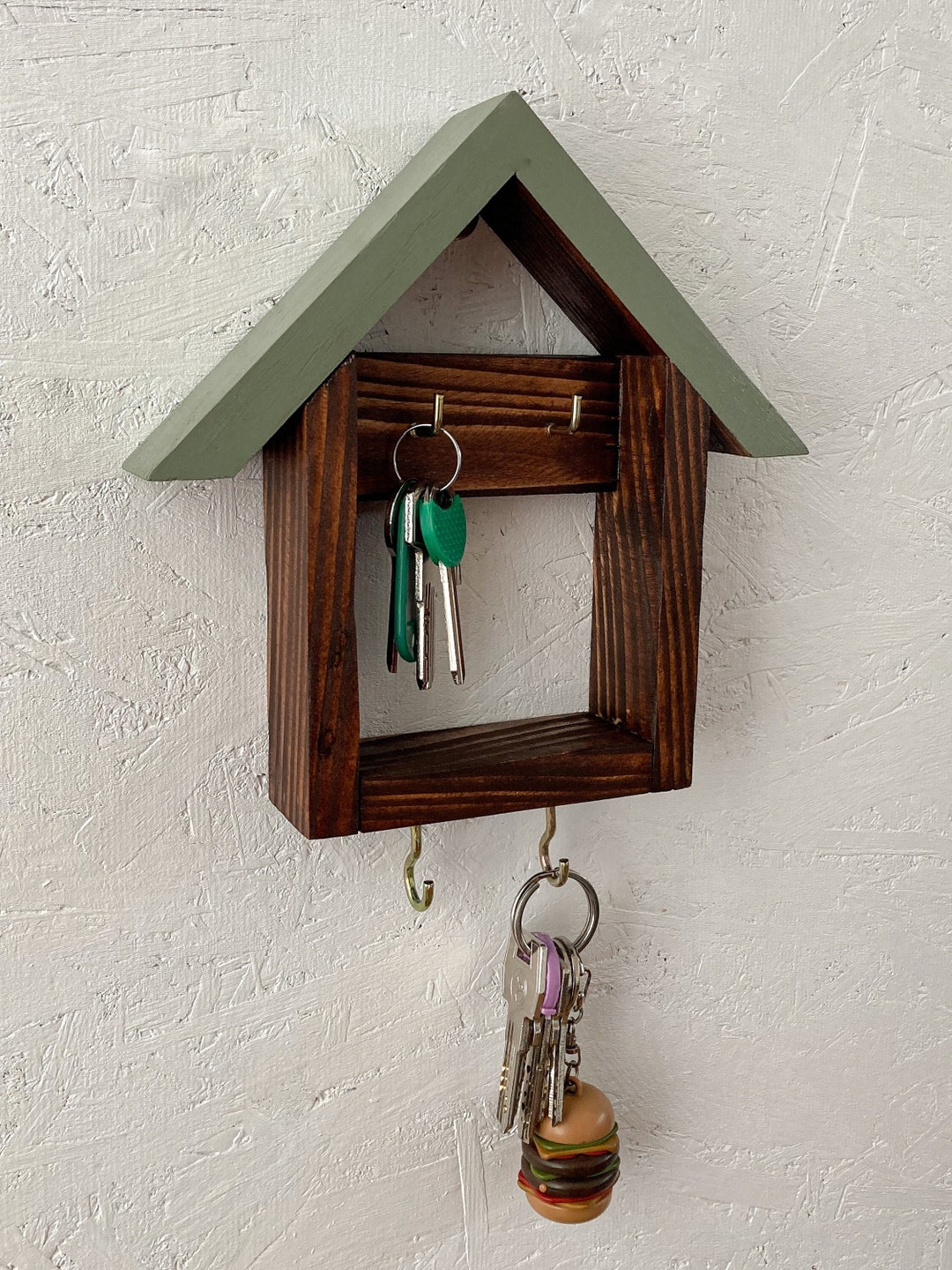 House Shaped Key Holder Reclaimedwood Key Holder for Wall - Etsy