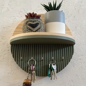 Wall Key Holder With Shelf Decorative Entryway Organizer - Etsy