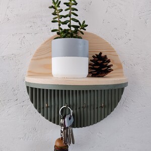 Wall Key Holder With Shelf Decorative Entryway Organizer - Etsy