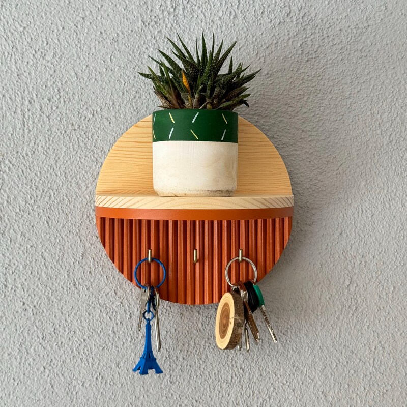 Wooden Key Wall Holder - Etsy