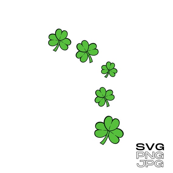 Clovers SVG Image Clipart. Ready to Download. Green Clovers | Etsy