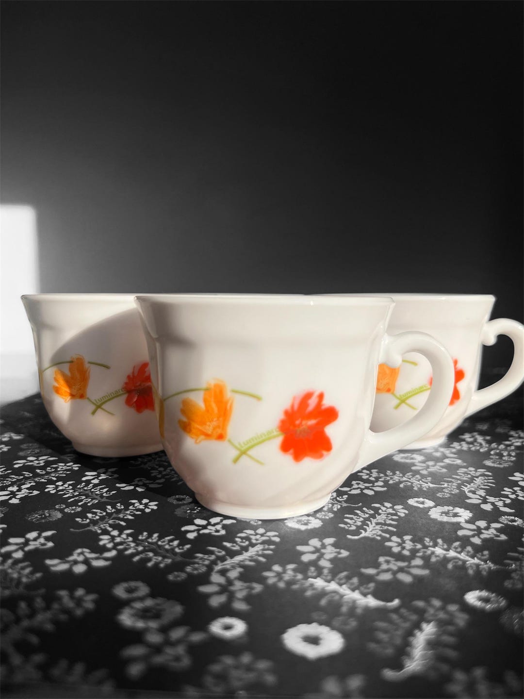 Set of 4 Luminarc Arcopal Field Flowers Cups. - Etsy