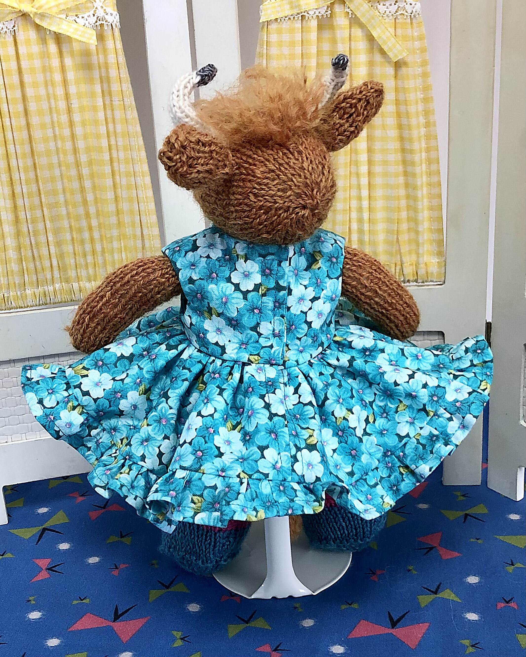 Highland Cow Doll, Hand Knit Cow Doll, Jewel Friends Doll, Doll for ...