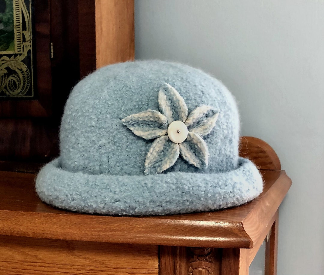 Aqua Felt Hat, Women Felt Hat, Spring Felt Hat, Summer Felt Hat, Small ...