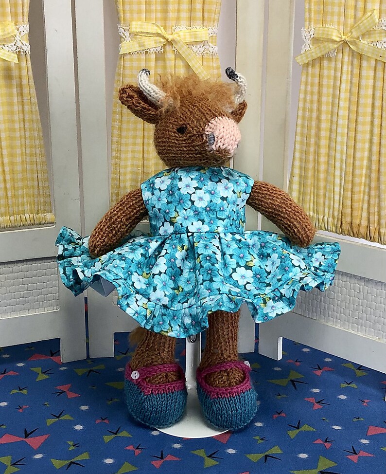 Highland Cow Doll, Hand Knit Cow Doll, Jewel Friends Doll, Doll for ...