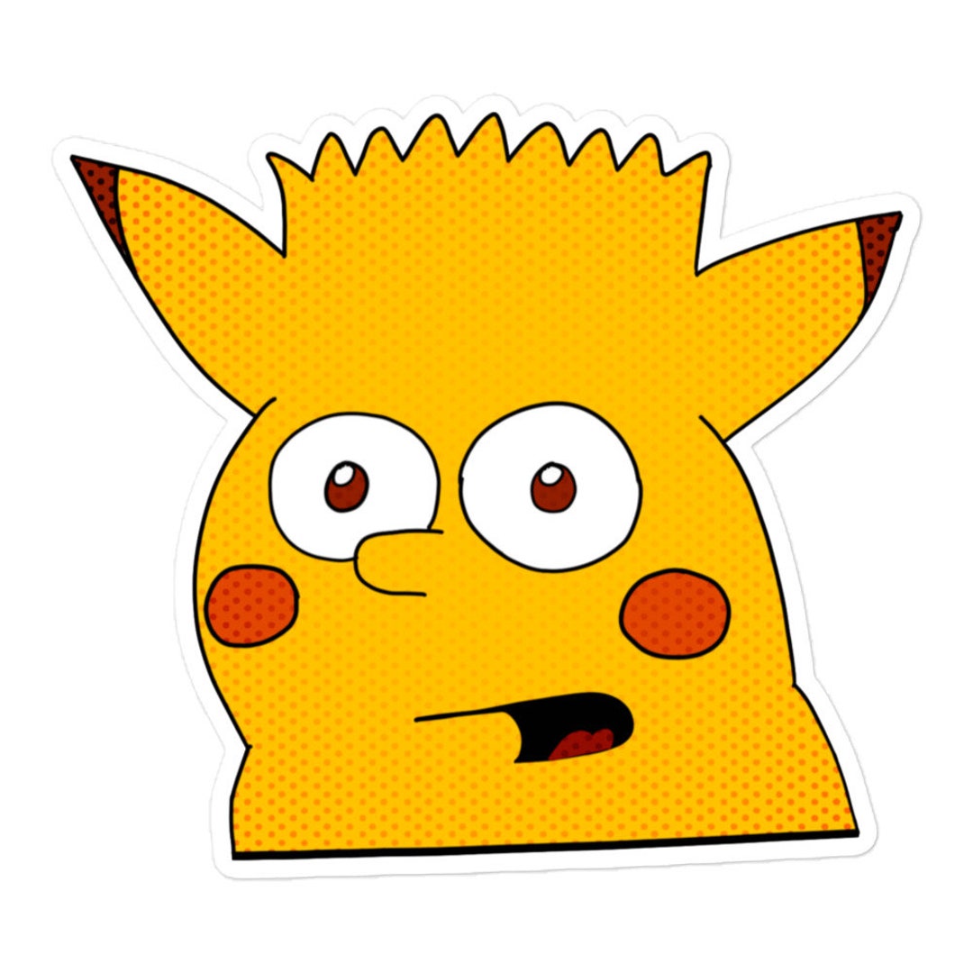 Shocked (pikachu) Bart Sticker + Free Shipping + Includes Free Bonus ...