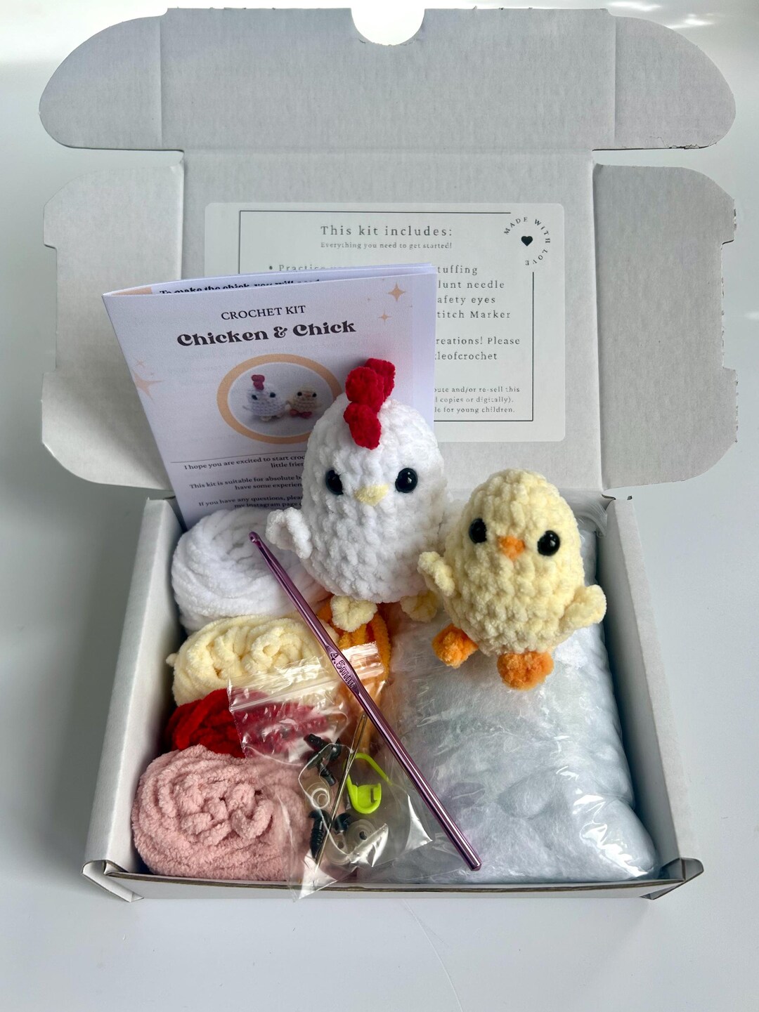 Chicken & Chick Crochet Kit | DIY Crochet | Gift for Chicken Lovers ...