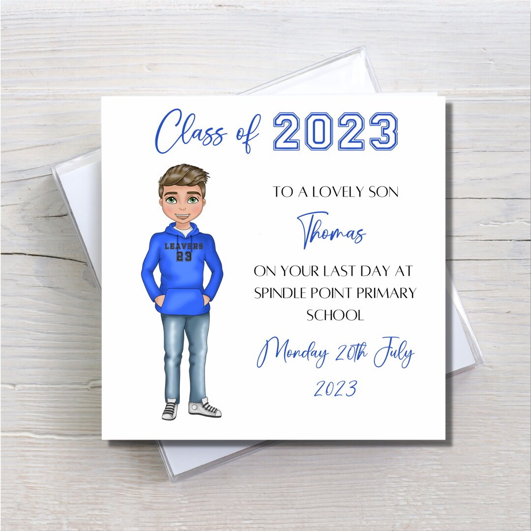 Personalised School Leaver Card, Last Day of School Card, Primary ...