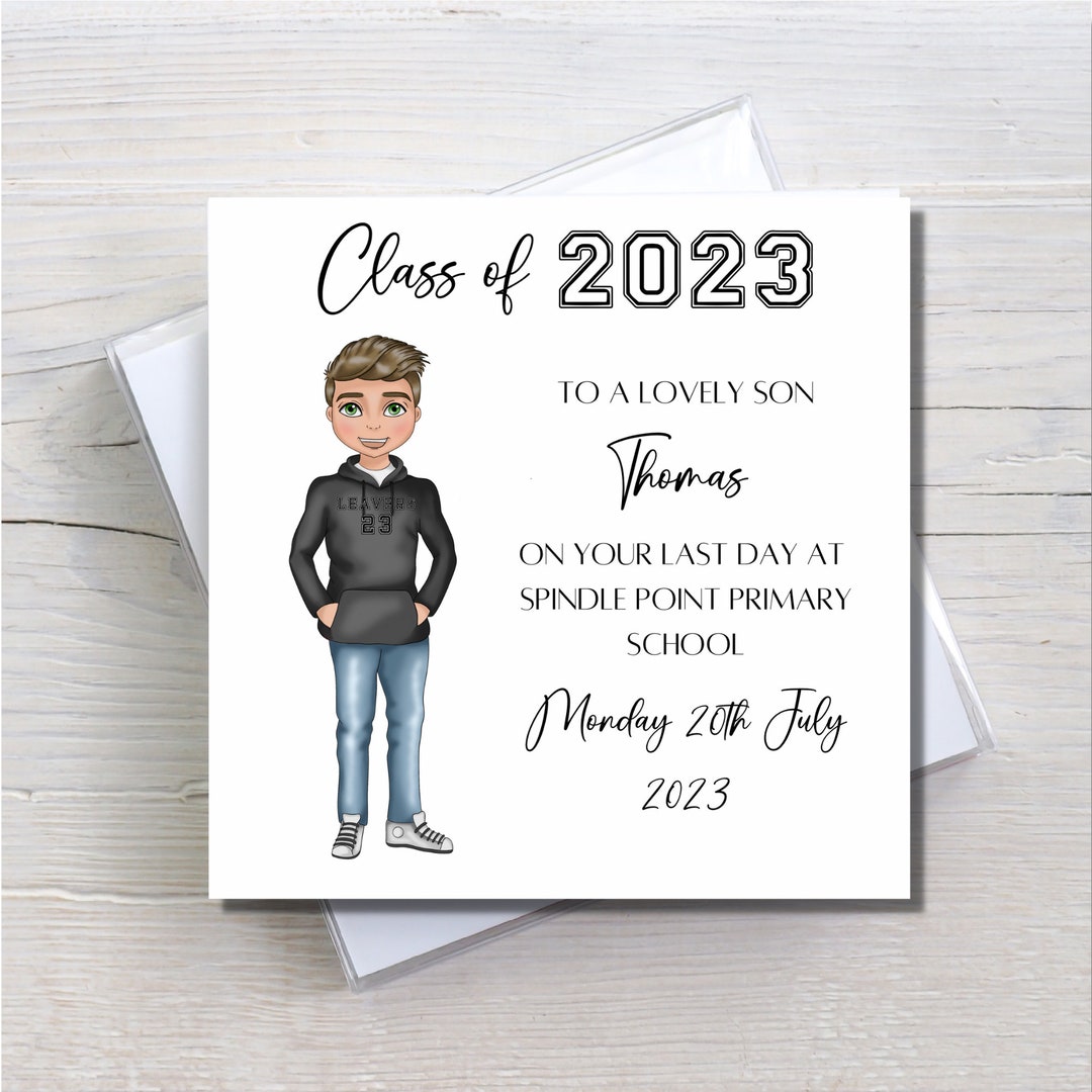 Personalised School Leaver Card, Last Day of School Card, Primary ...