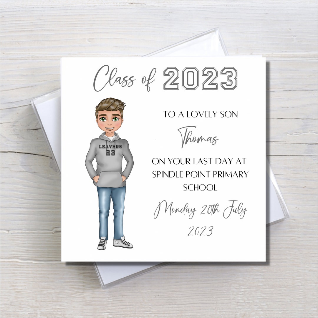 Personalised School Leaver Card, Last Day of School Card, Primary ...