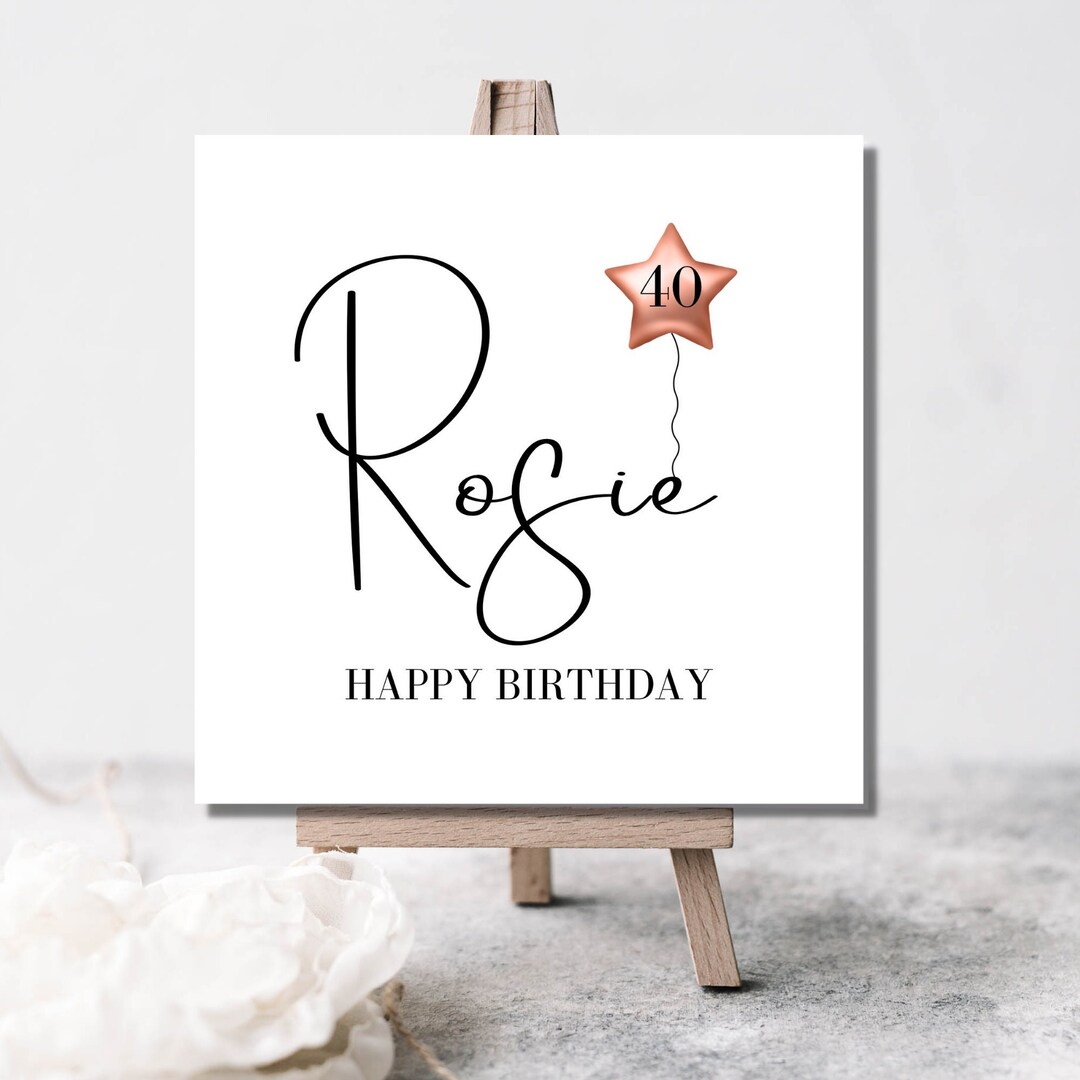 Personalised 40th Birthday Card, 40th Birthday, Personalised Card, 40th ...