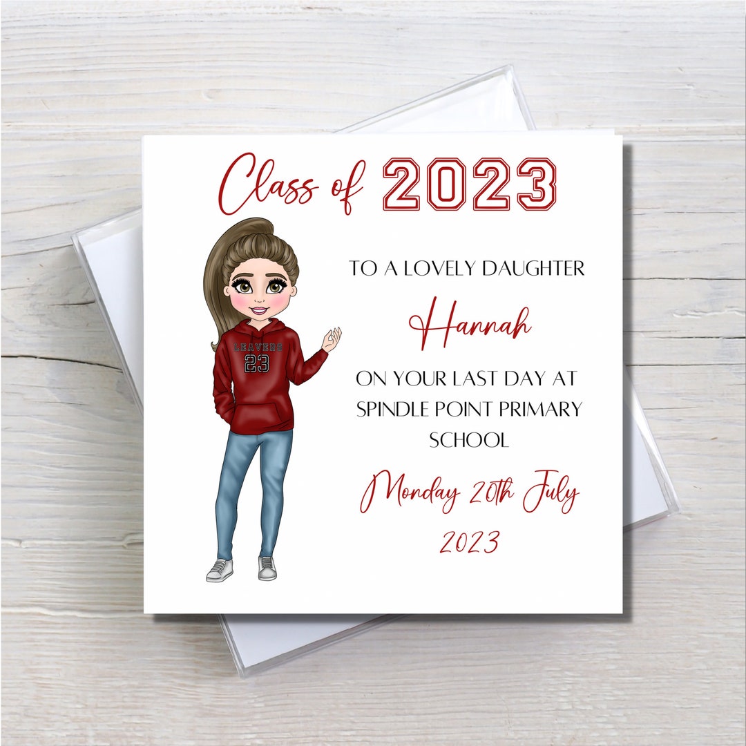 Personalised School Leaver Card, Last Day of School Card, Primary ...