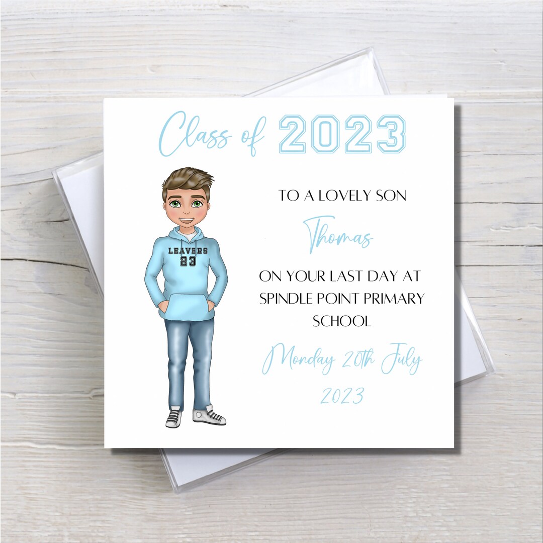 Personalised School Leaver Card, Last Day of School Card, Primary ...