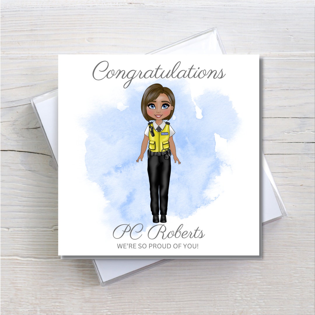 Congratulations Card for Police Officer, Personalised Card for ...
