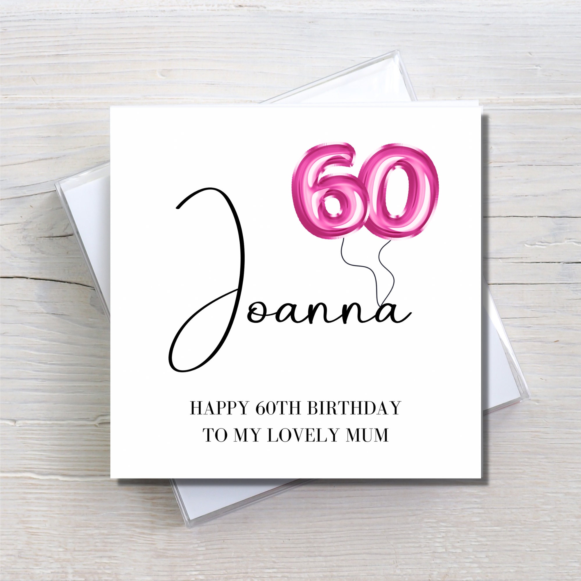 Personalised 60th Birthday Card 60th Birthday Personalised - Etsy