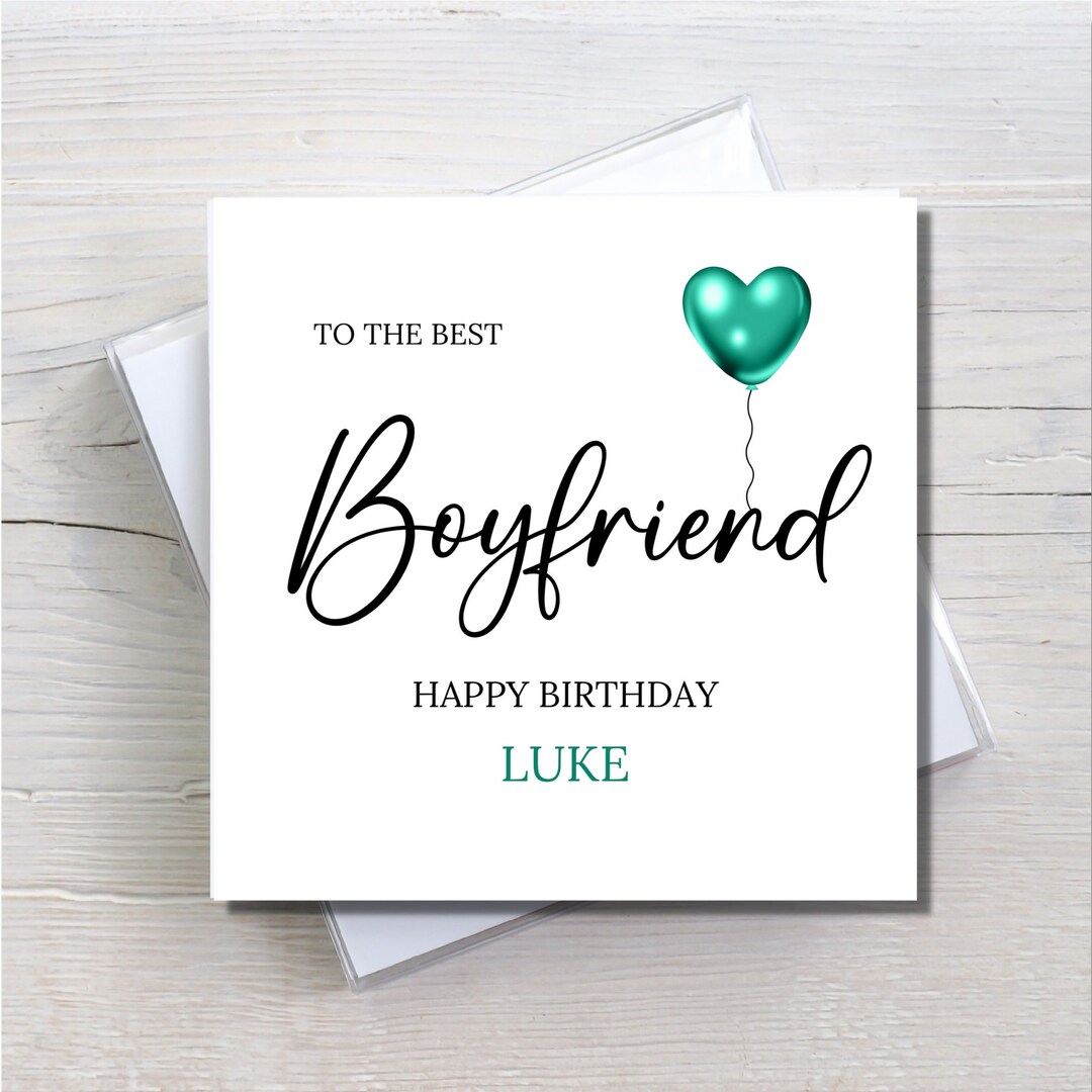 Personalised Boyfriend Birthday Card, Best Boyfriend Card, Card for Him ...