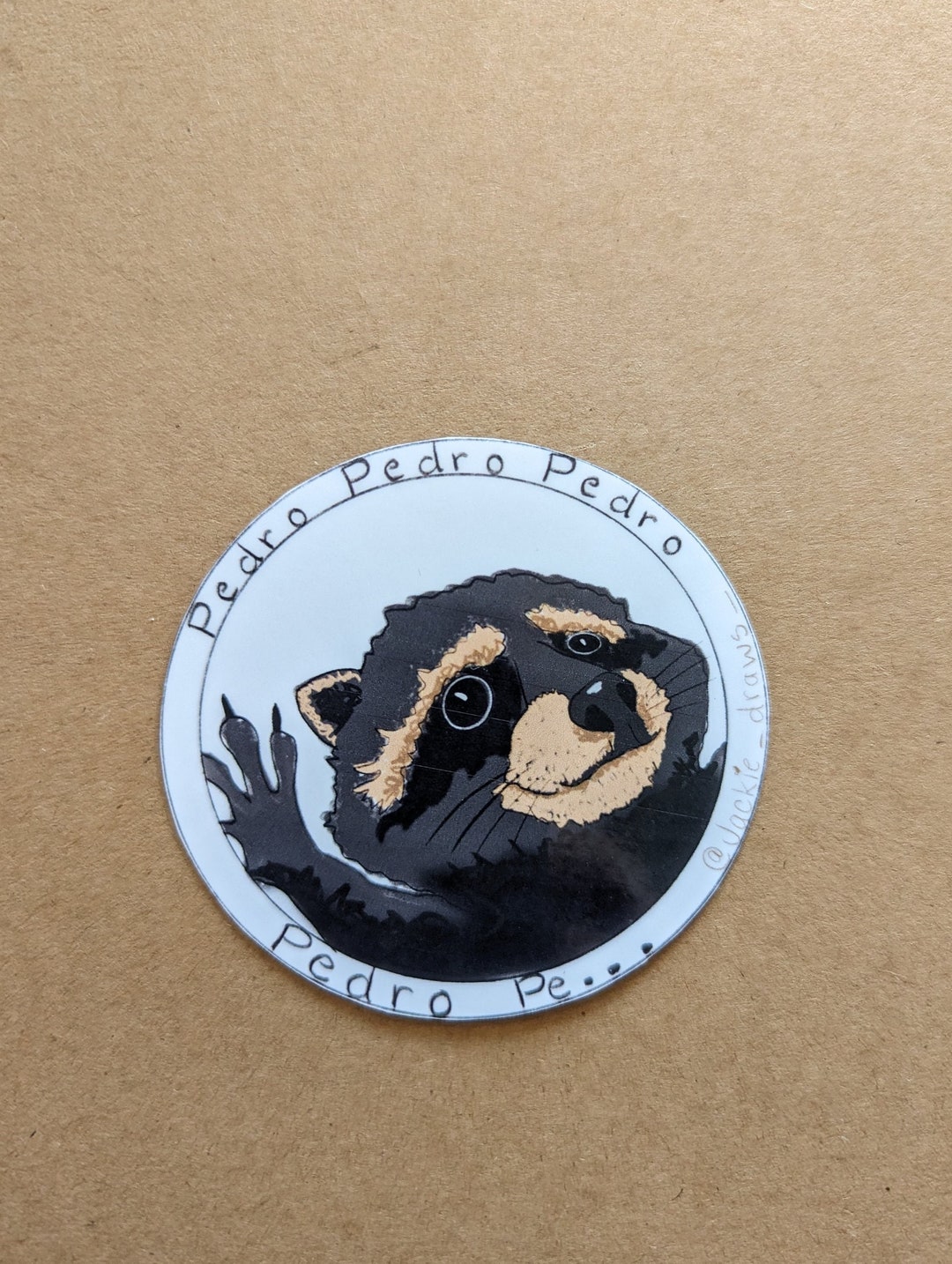 Pedro the Racoon Sticker: Hand-cut Waterproof Vinyl - Etsy