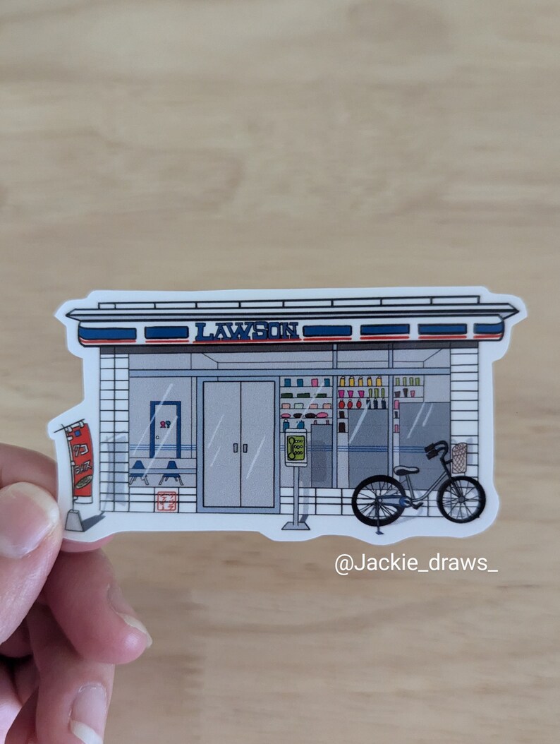 Japanese Convenience Stores Storefronts Sticker Stickers 711 Lawson ...