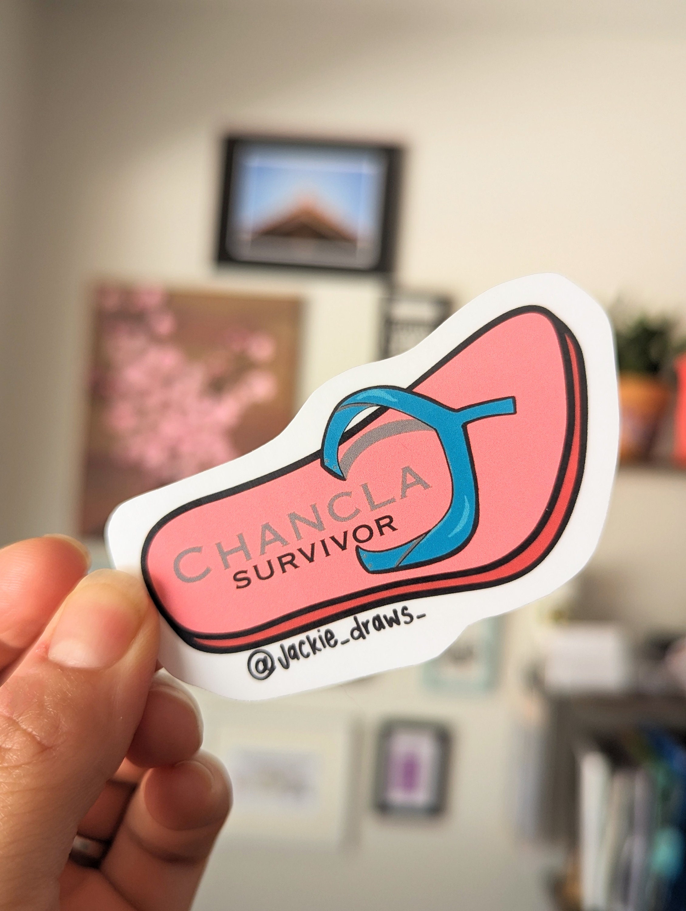 Chancla Survivor Sticker Latina Sticker Vinyl Waterproof Sticker - Etsy