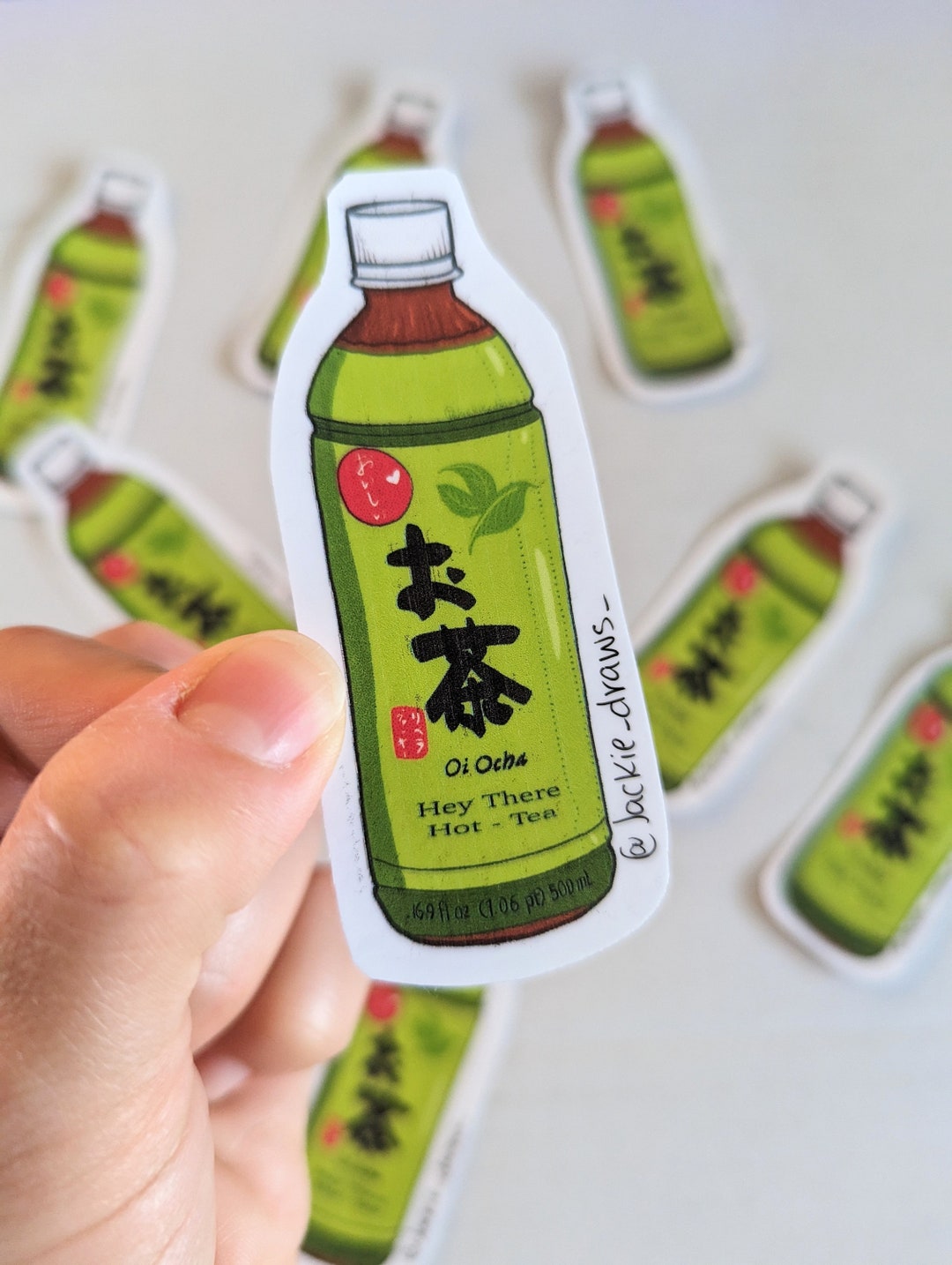 Green Tea Bottle Sticker: Japanese Oi Ocha, Waterproof Vinyl - Etsy
