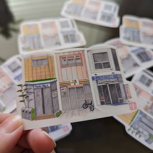 Japanese Convenience Stores Sticker Stickers 711 Lawson Print Family ...