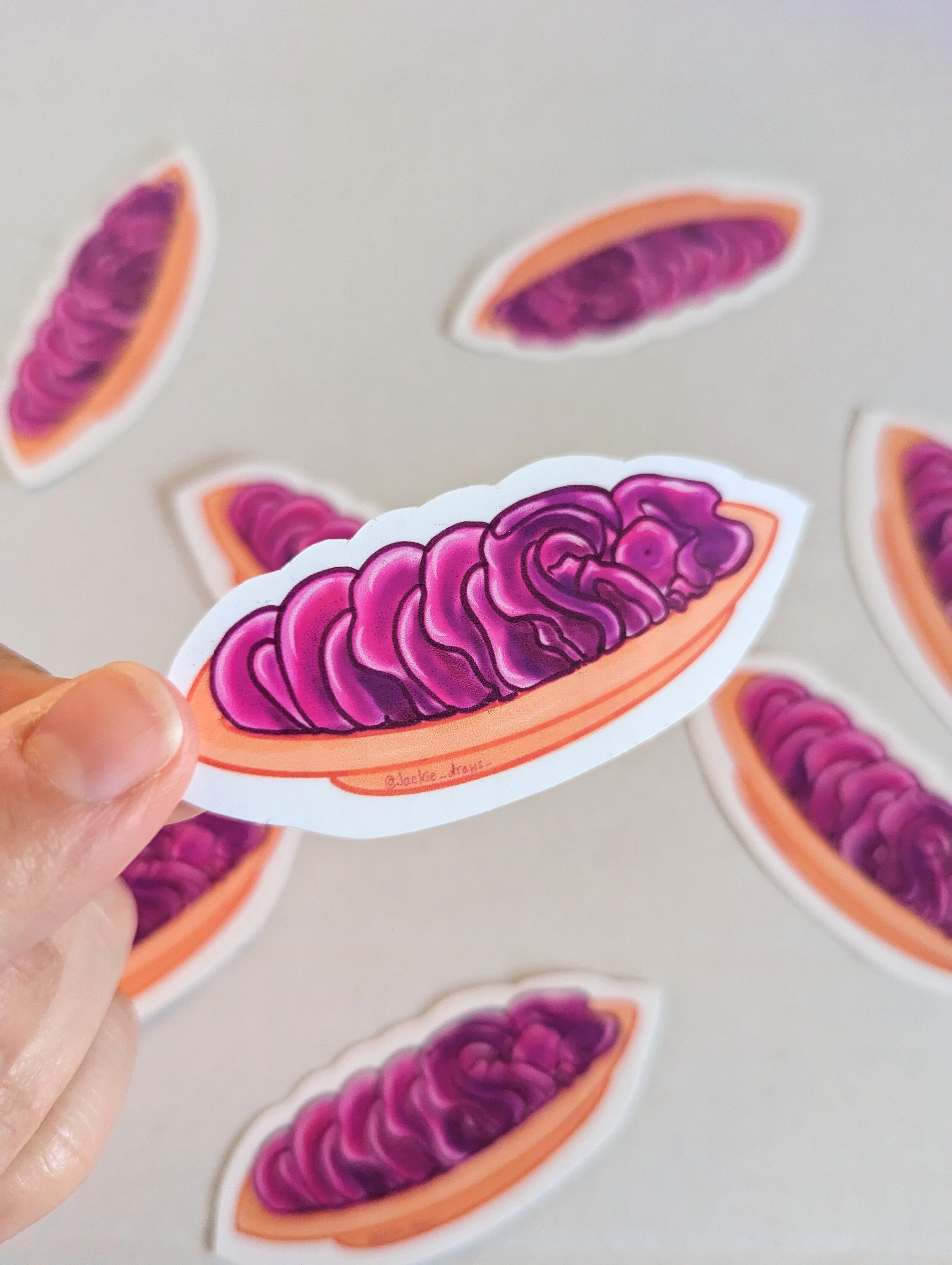 Beni Imo Tart Sticker Okinawa Sticker Vinyl Waterproof Sticker Foodie ...