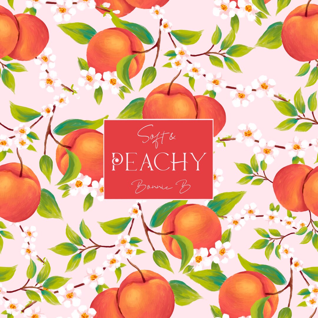 Peaches Seamless Digital Pattern Seamless Fabric Floral - Etsy