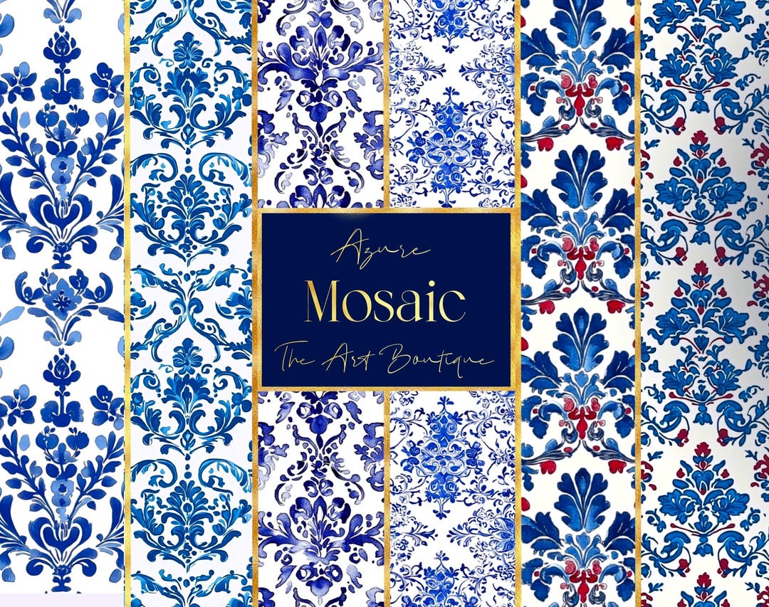 6 MEDITERRANEAN ORNAMENTAL PATTERNS Mediterranean Digital Paper Pack ...