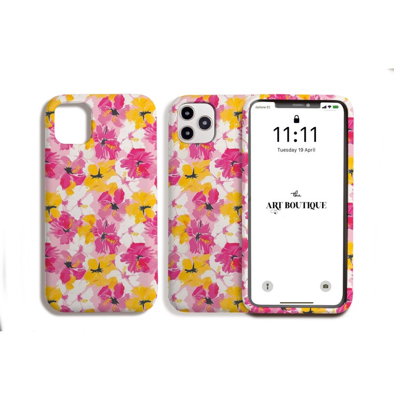 PREPPY SUMMER HIBISCUS Floral Digital Paper Scrapbook Flower ...