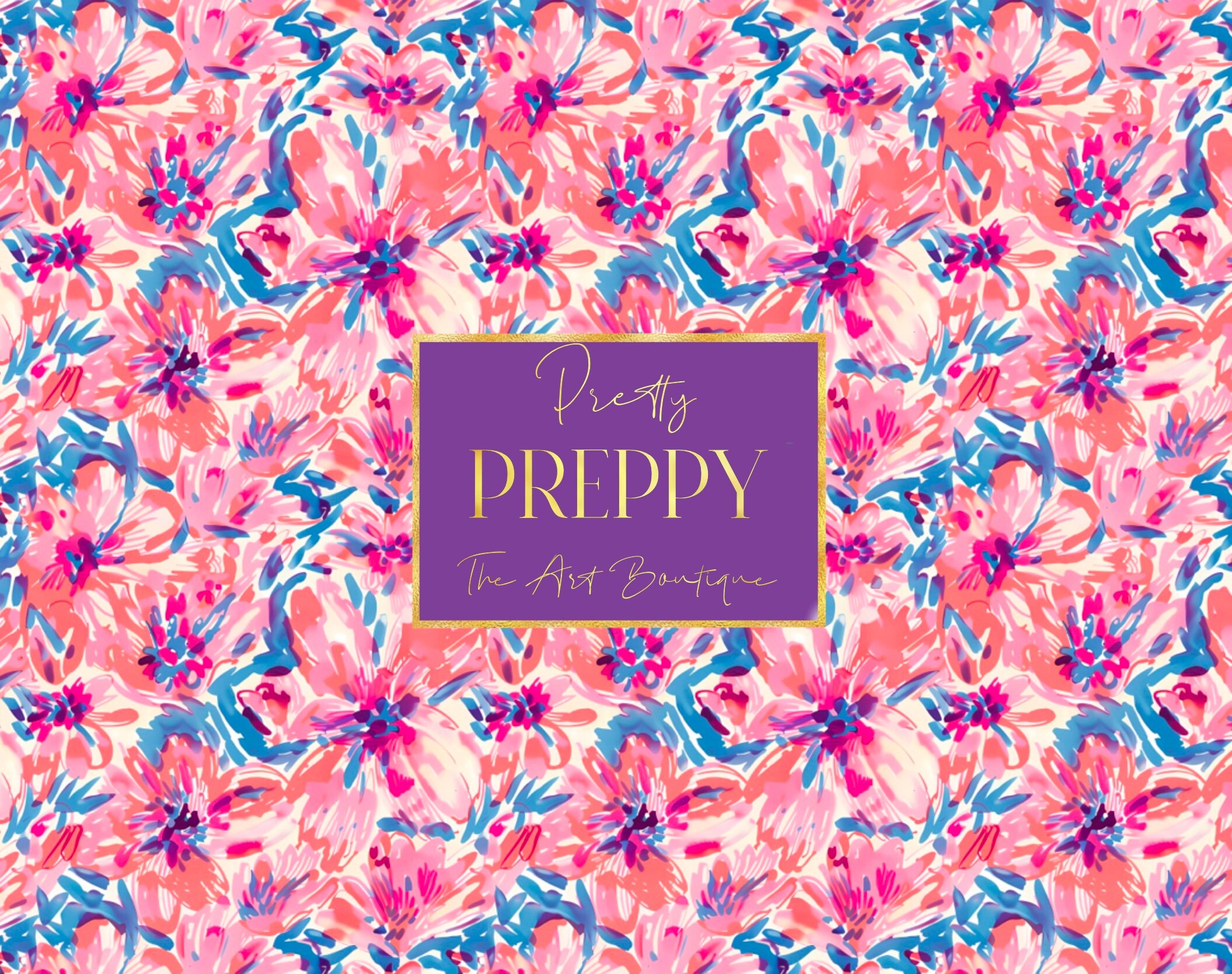 PREPPY WATERCOLOR FLORAL Seamless Pattern Summer Floral Texture ...