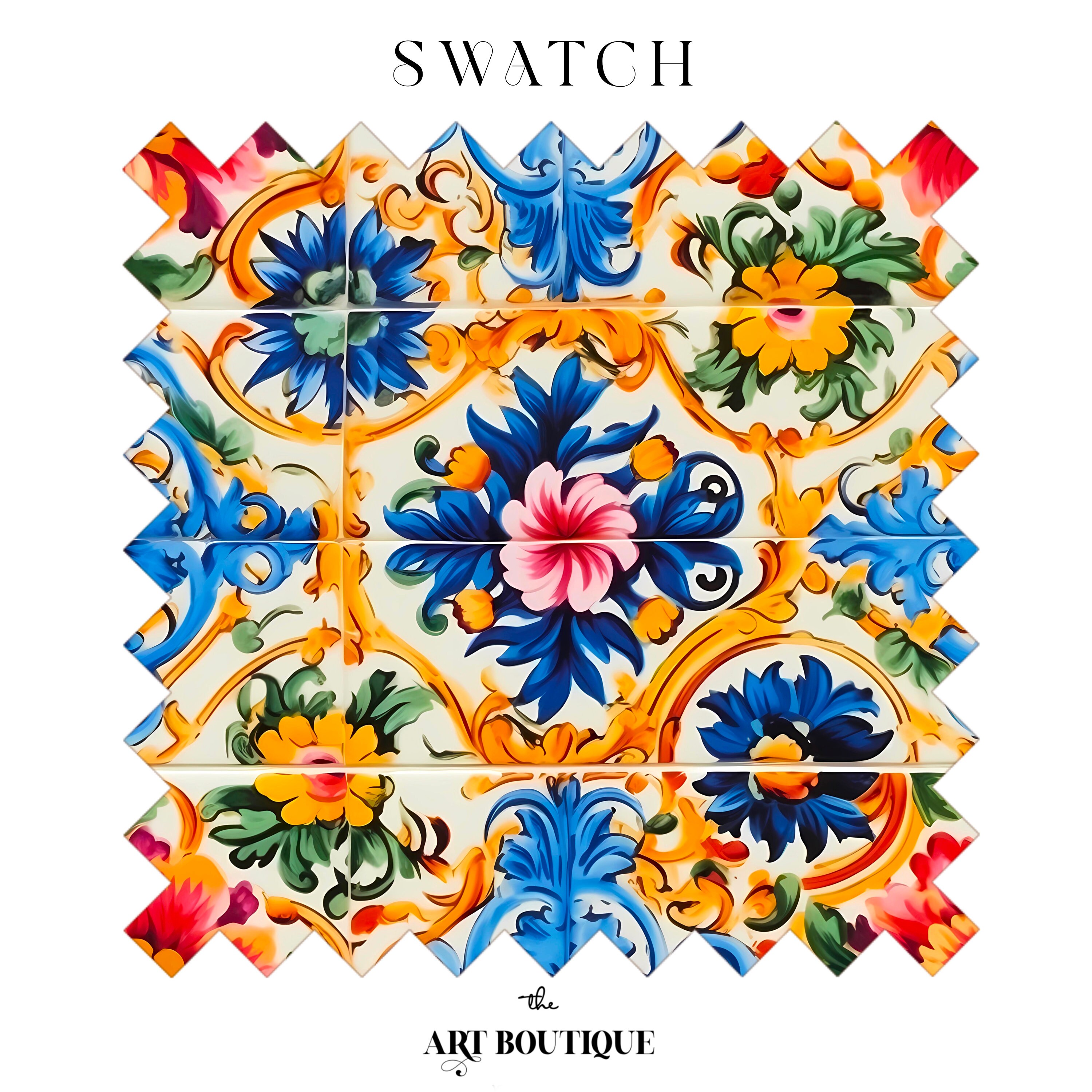 Sicilian Splendor Mediterranean Seamless Pattern, Italian Tiles Digital ...