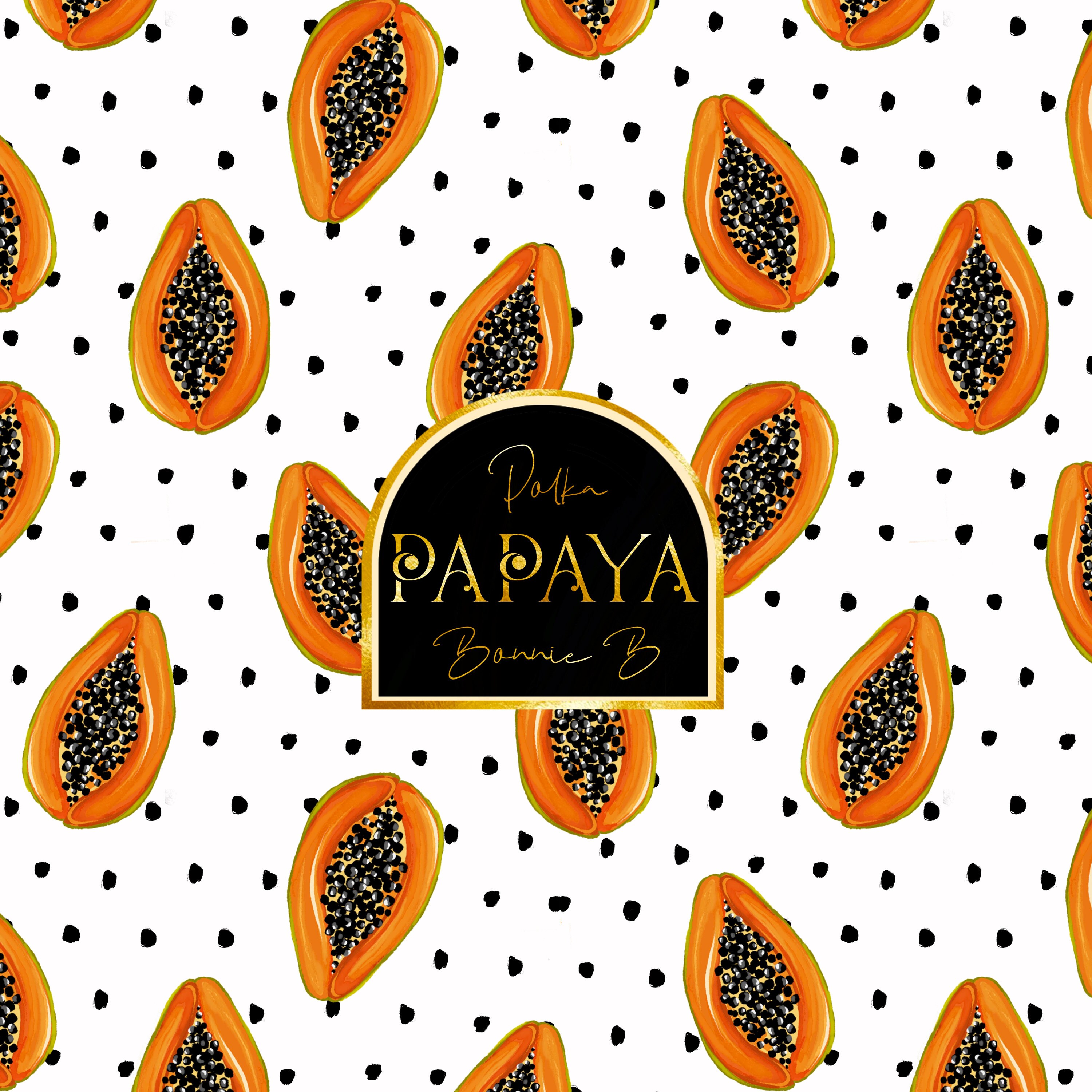 PAPAYA TROPICAL FRUIT Seamless Pattern Tropical Fruit Backgrounds ...