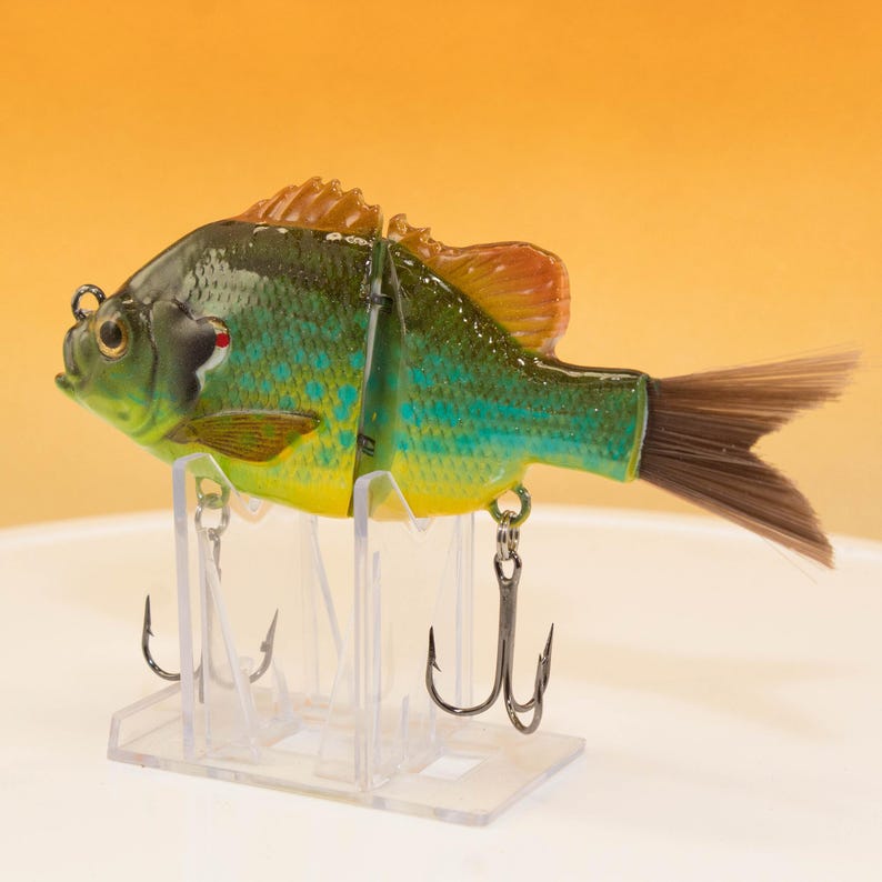 Green Sunfish: Custom Painted Swimbait Fishing Lure - Etsy