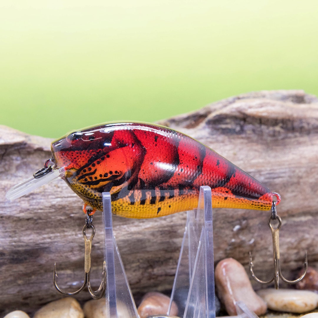 Deep Red Craw. Premium Painted Square Bill Crankbait Fishing Lure. - Etsy