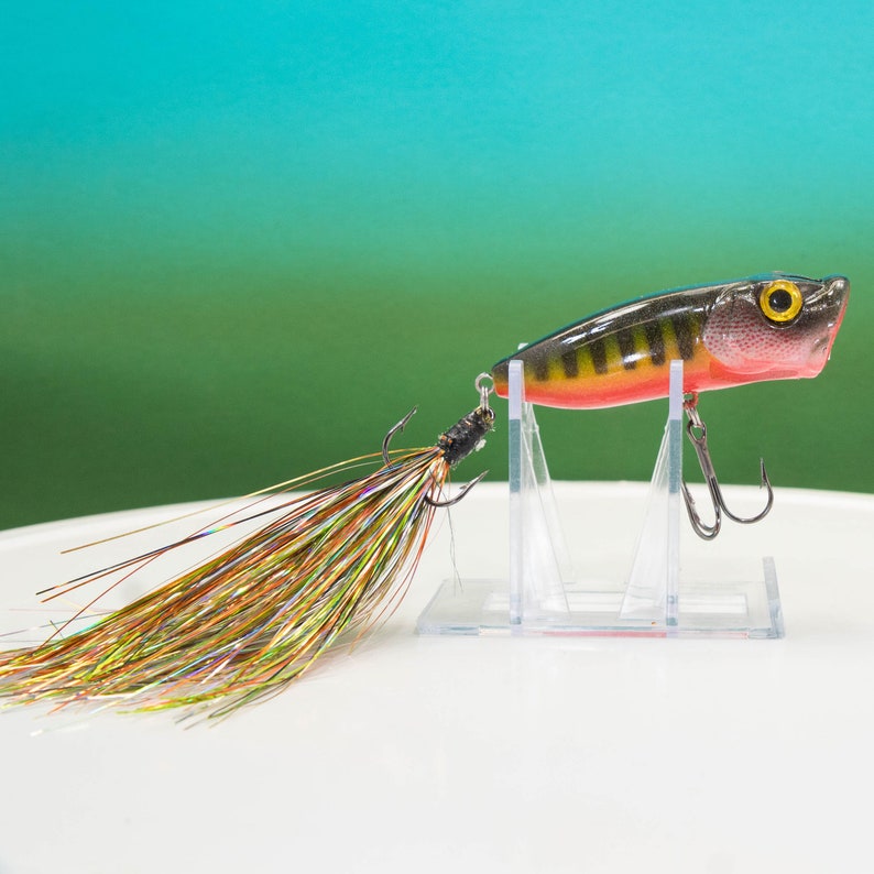 Fire Tiger. Premium Painted Top Water Popper Crankbait Fishing Lure. - Etsy