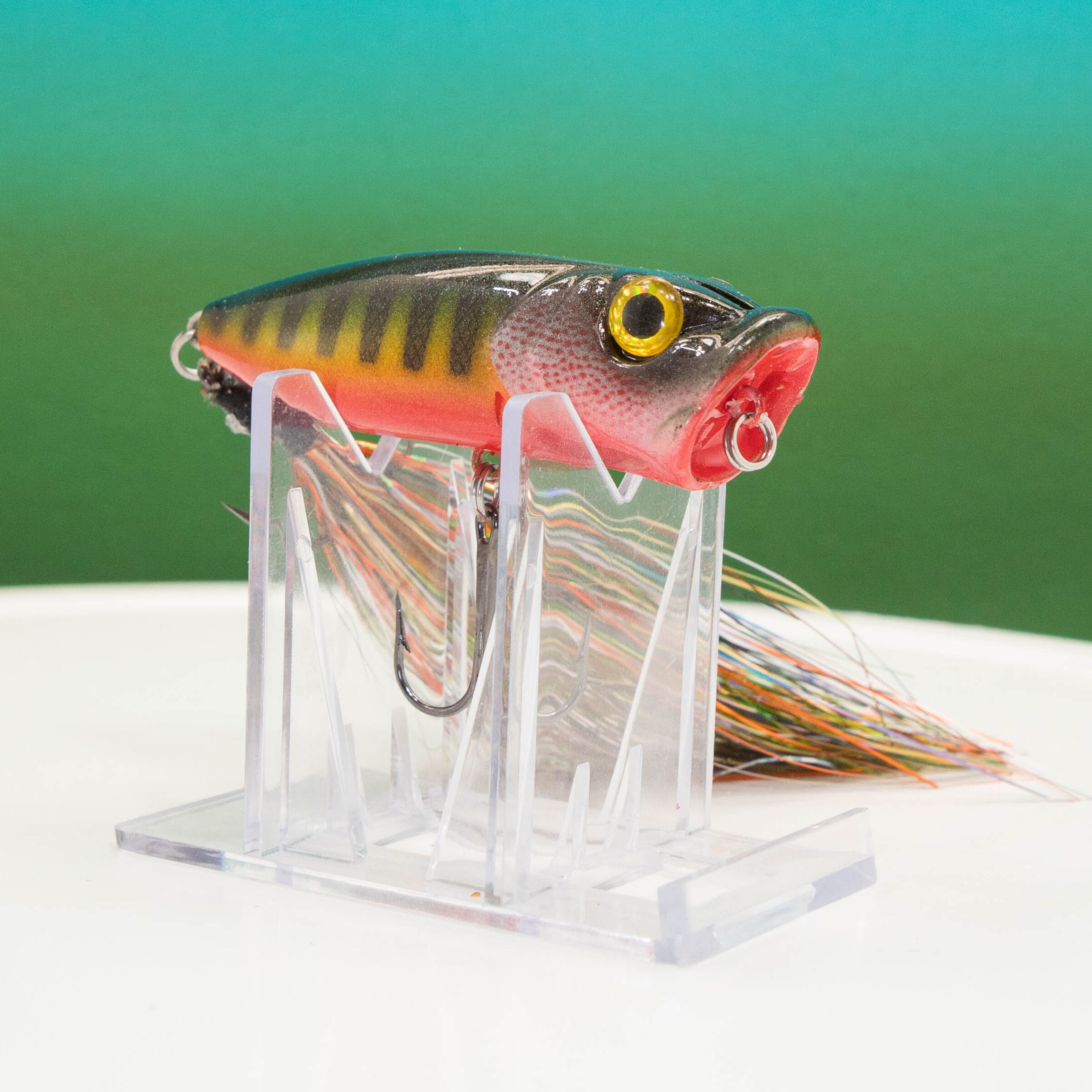 Fire Tiger. Premium Painted Top Water Popper Crankbait Fishing Lure. - Etsy