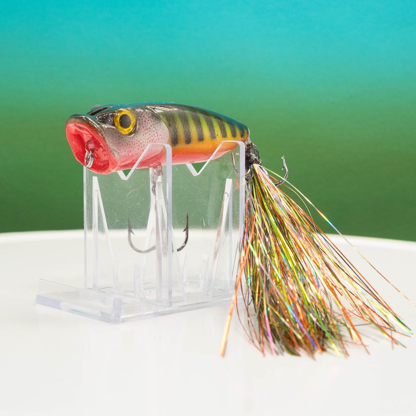 Fire Tiger. Premium Painted Top Water Popper Crankbait Fishing Lure. - Etsy