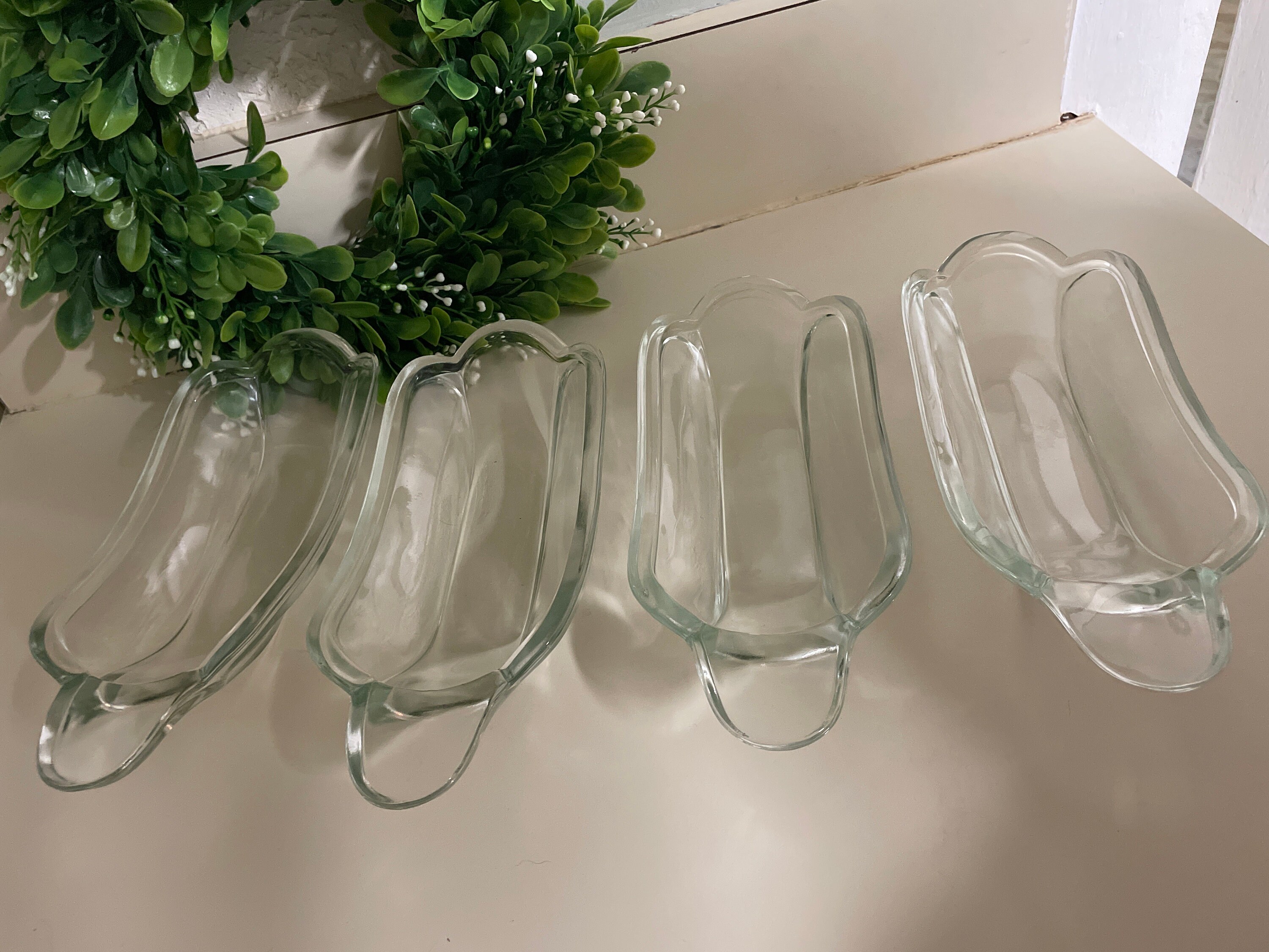 Vintage Glass Banana Split Dishes - Etsy