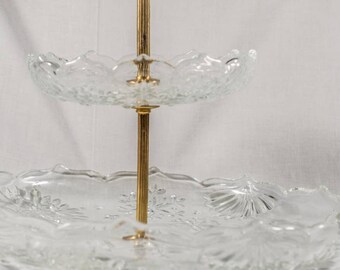 2 Tier Crystal Tray | Etsy