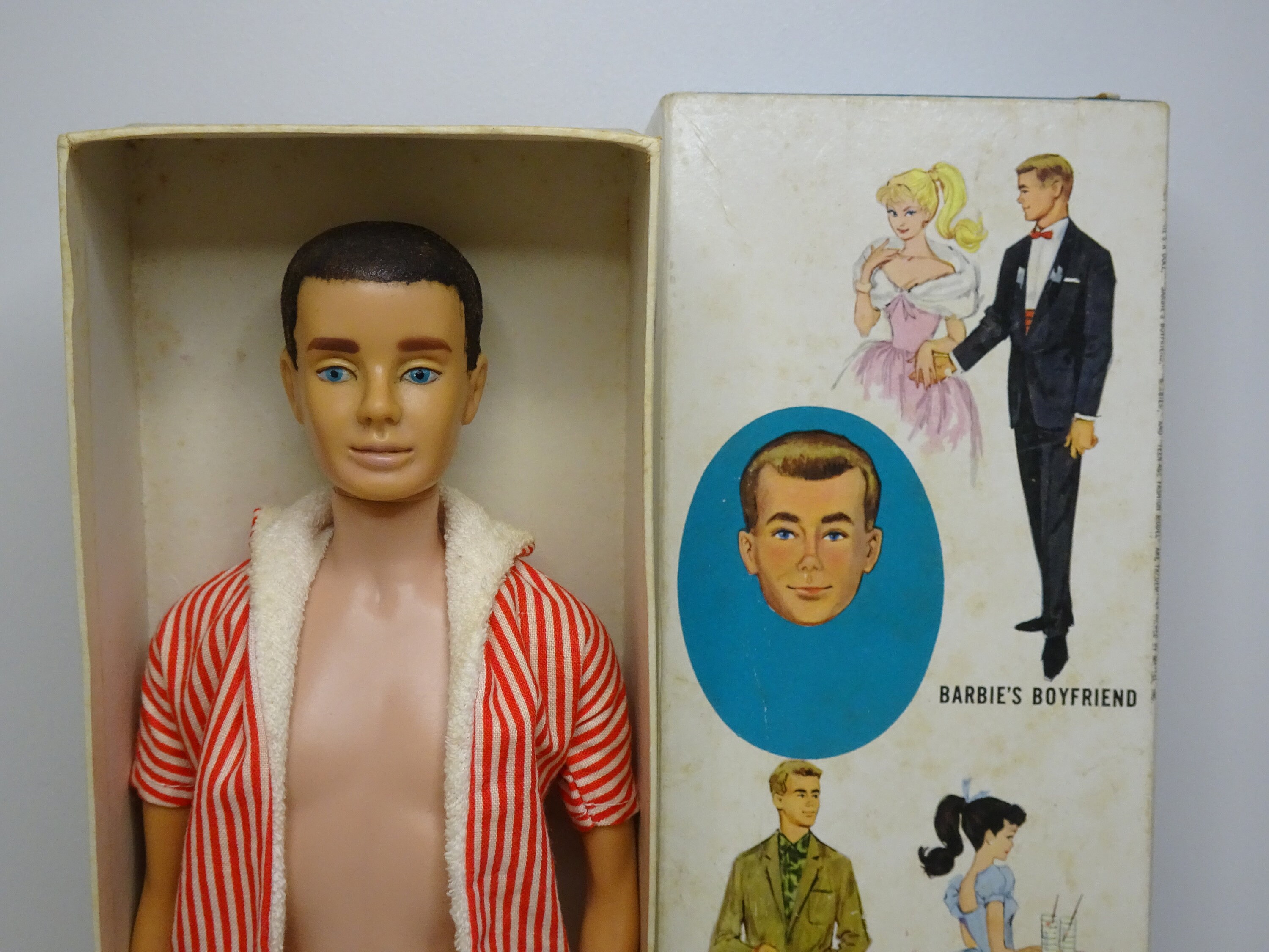 Boxed 1960s Ken Doll Barbie's Boyfriend. Brown Flock - Etsy UK