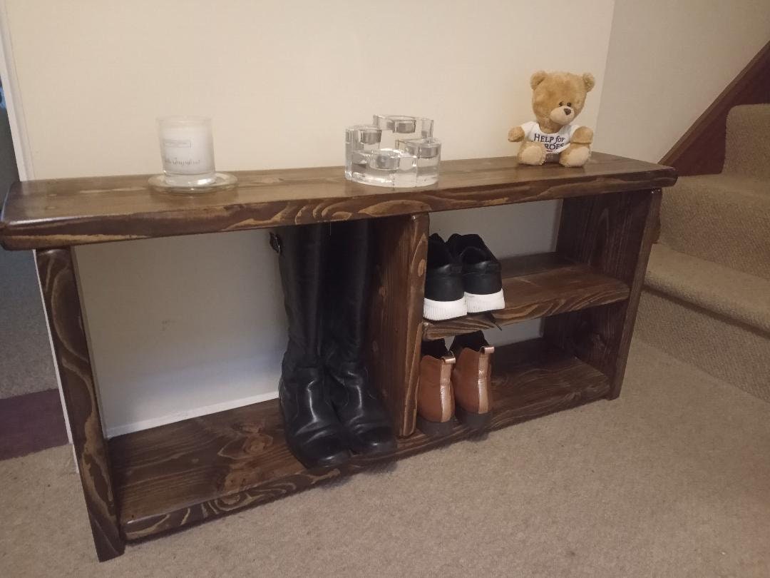 Rustic Farmhouse Wooden Boot and Shoe Rack Chunky and Sturdy - Etsy UK