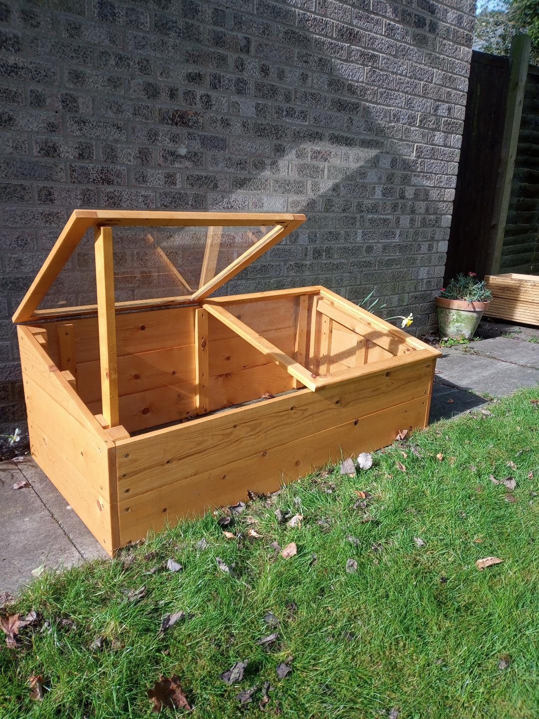 Handcrafted Large Wooden Cold Frame Swedish Redwood - Etsy UK