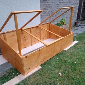 Handcrafted Large Wooden Cold Frame Swedish Redwood - Etsy UK