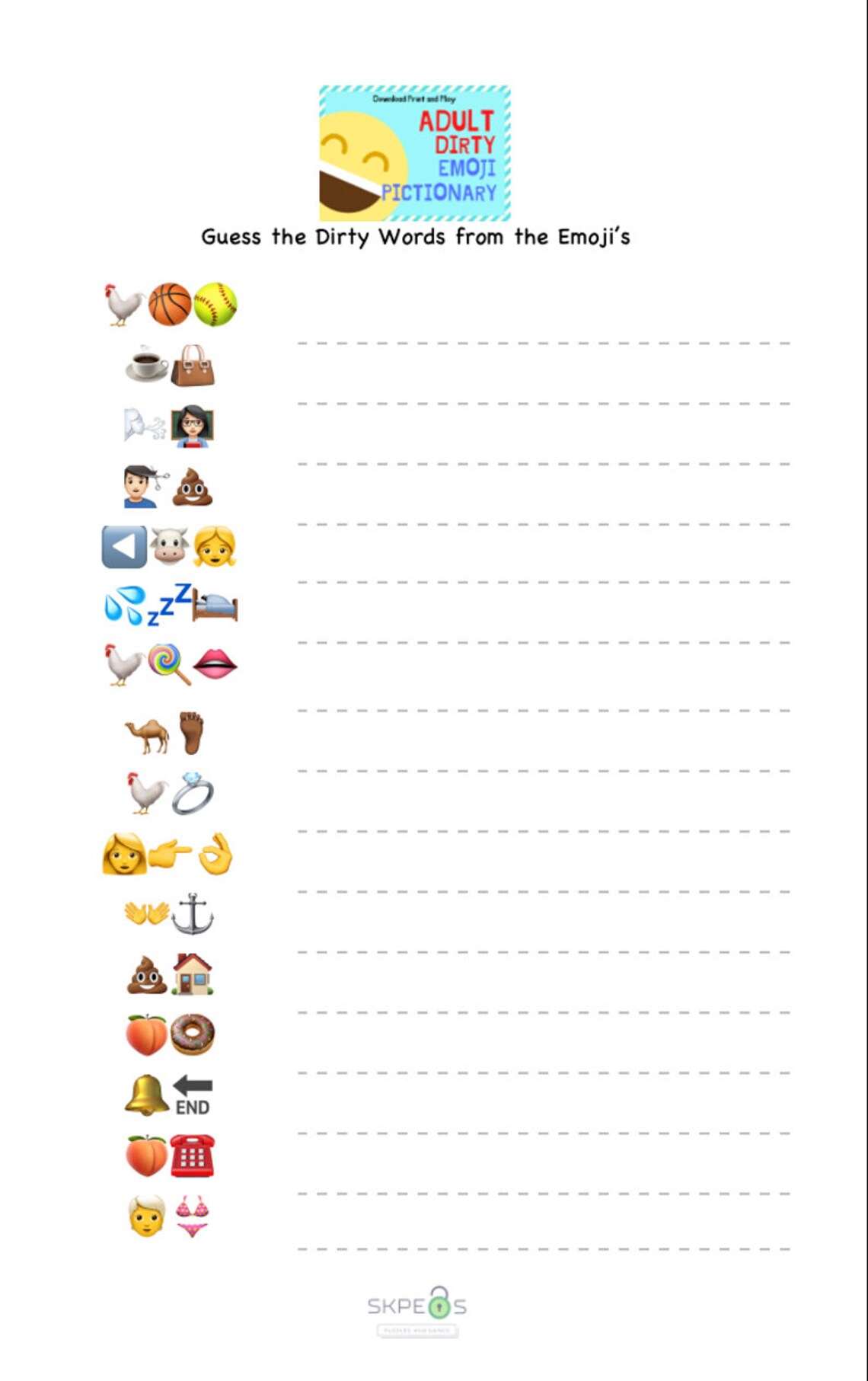 Dirty Emoji Pictionary Emoji Pictionary Fun Adult Game Unique - Etsy Sweden