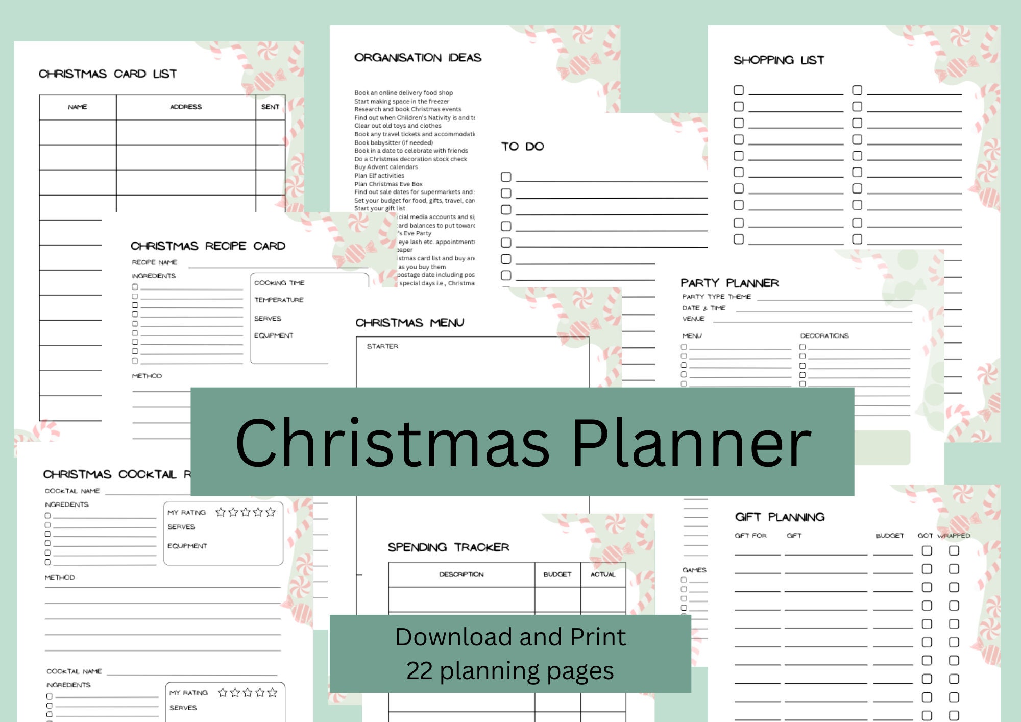 Christmas Planner Instant Download Printable Christmas Planner ...