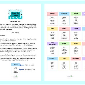 Guess the Word, Games Night Instant Download, Game Variety Guess the ...