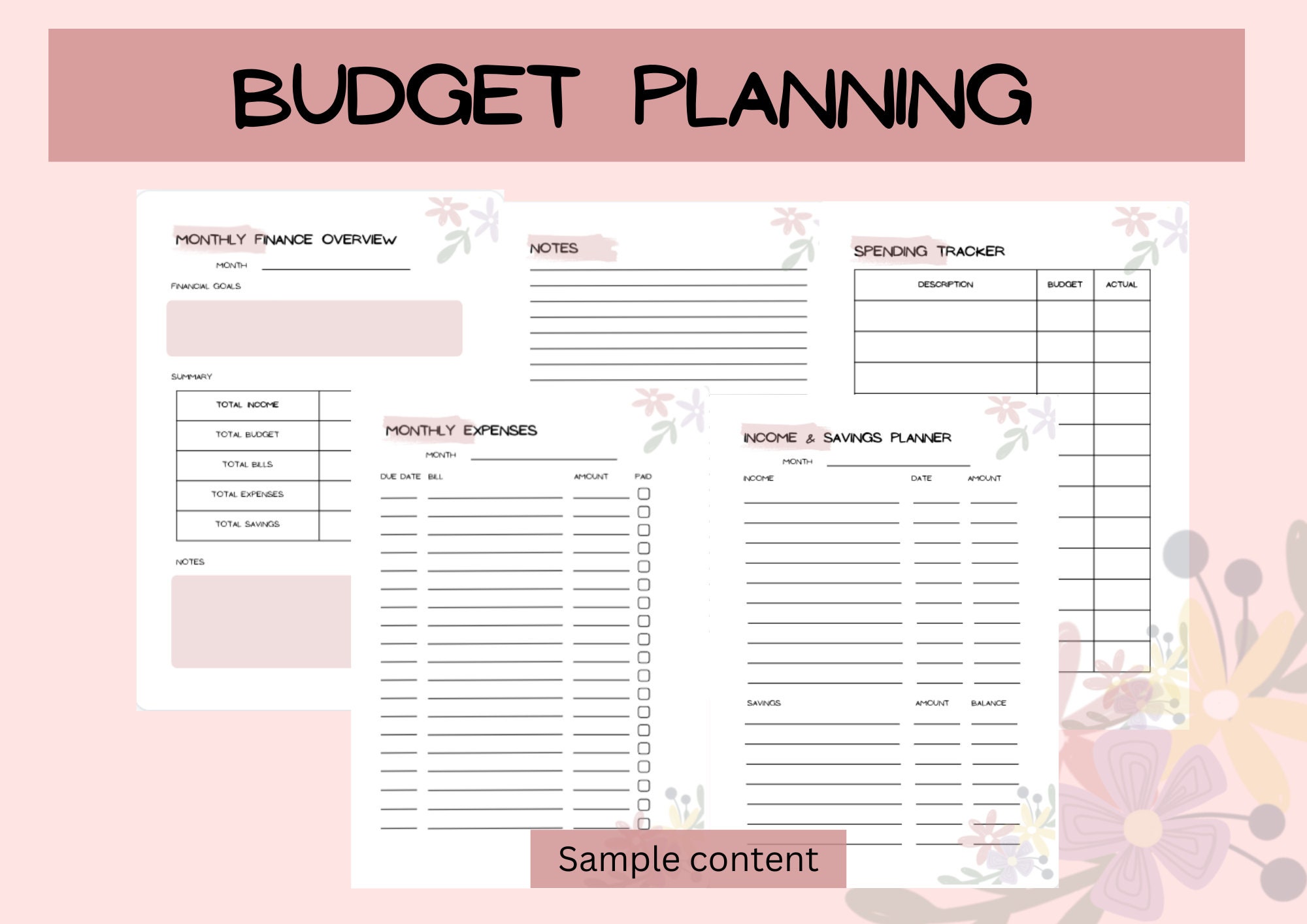 Personal Printable Planner All in One Planner Bundle Planner - Etsy