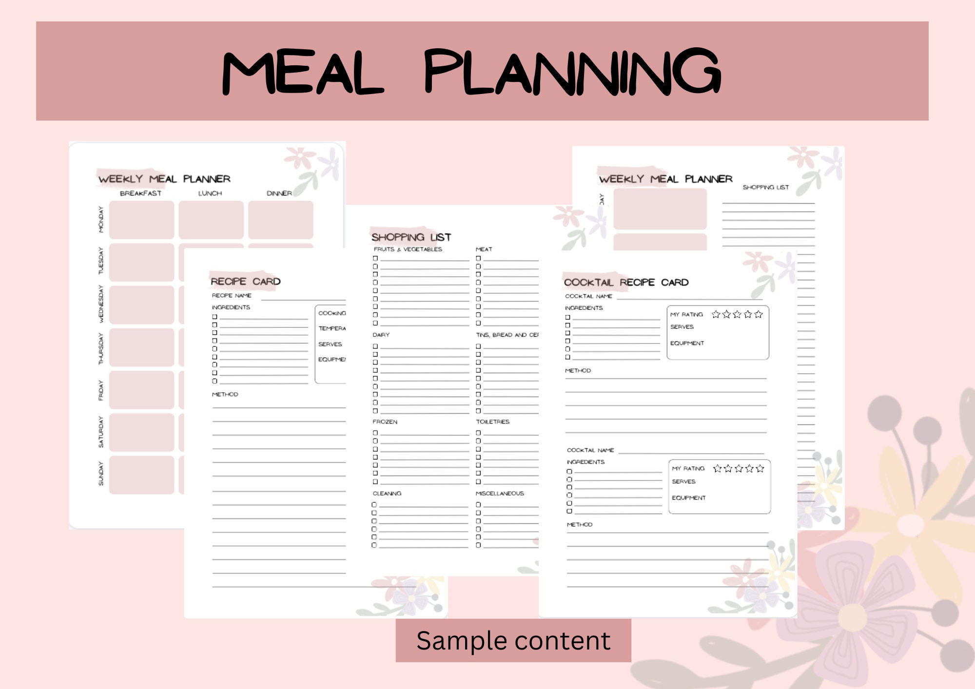 Personal Printable Planner All in One Planner Bundle Planner - Etsy