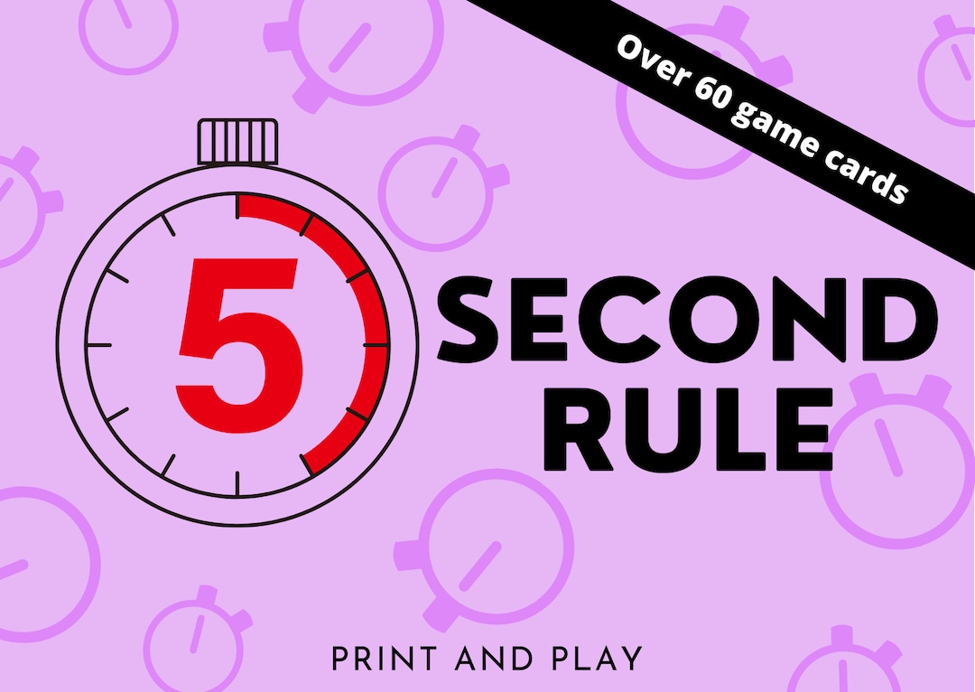 5 Second Rule Game Pack Over 100 Cards 5 Second Rule Family Fun Family ...